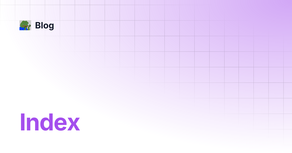 Index | Blog